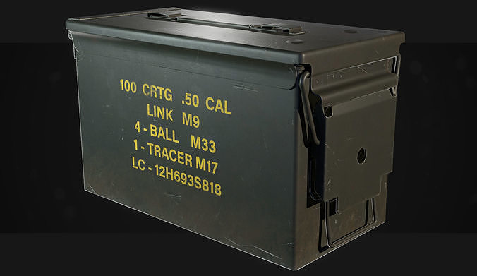 3D model 50 Cal Ammo Box VR / AR / low-poly | CGTrader
