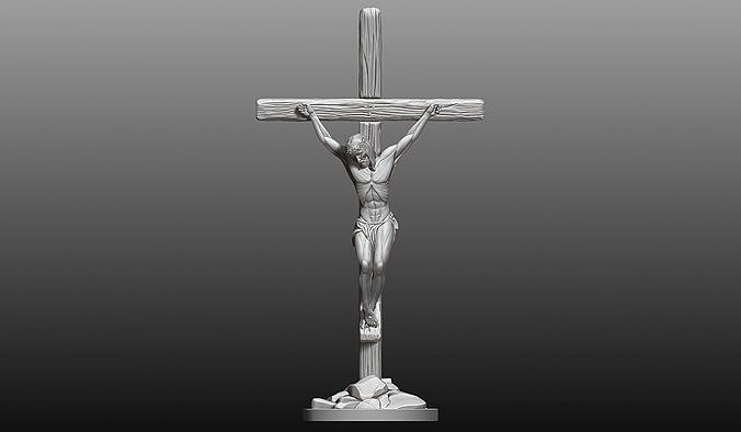 Jesus cross 3D model 3D printable | CGTrader