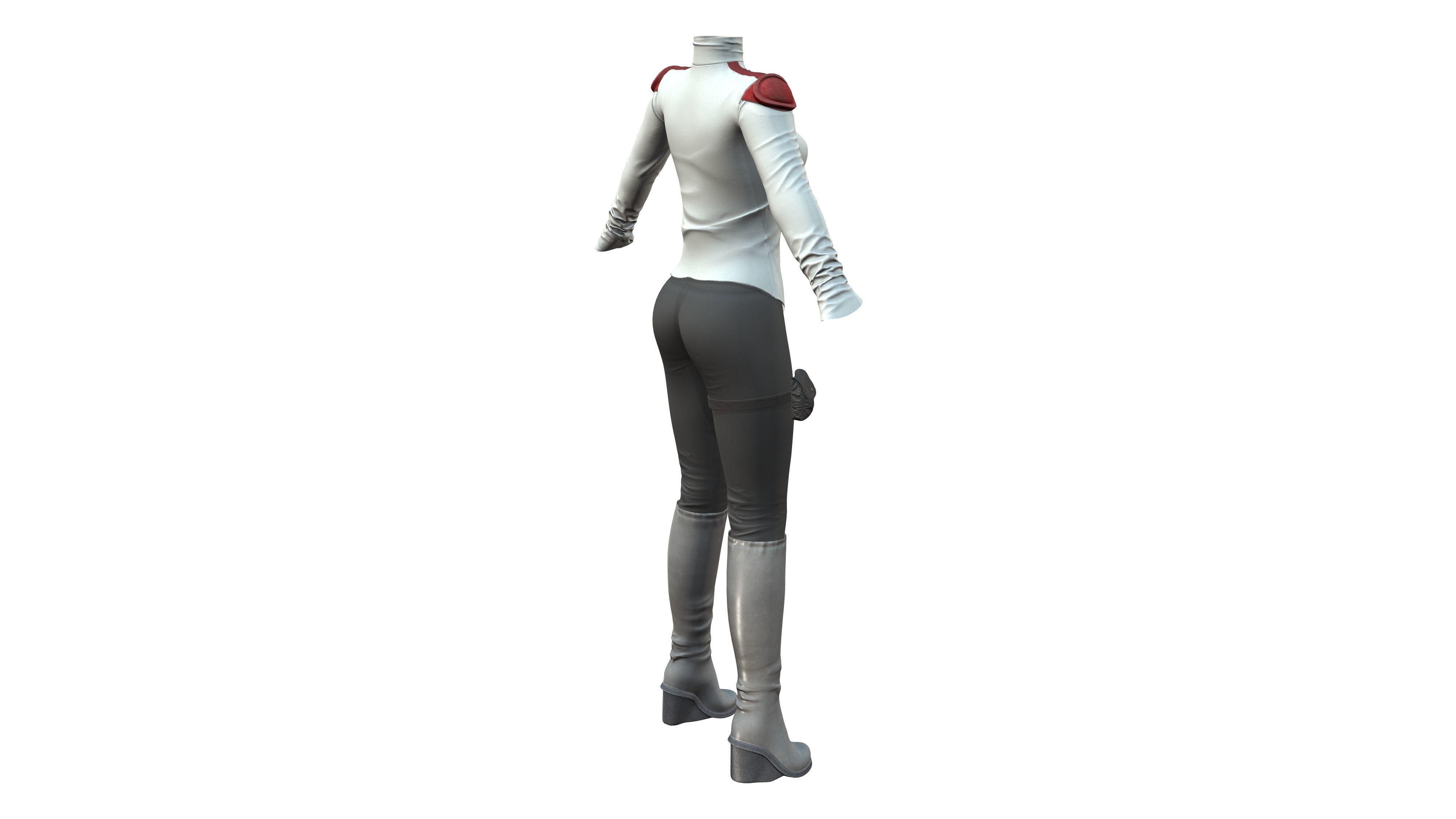 3D model Futuristic Spaceship Full Uniform VR / AR / low-poly | CGTrader