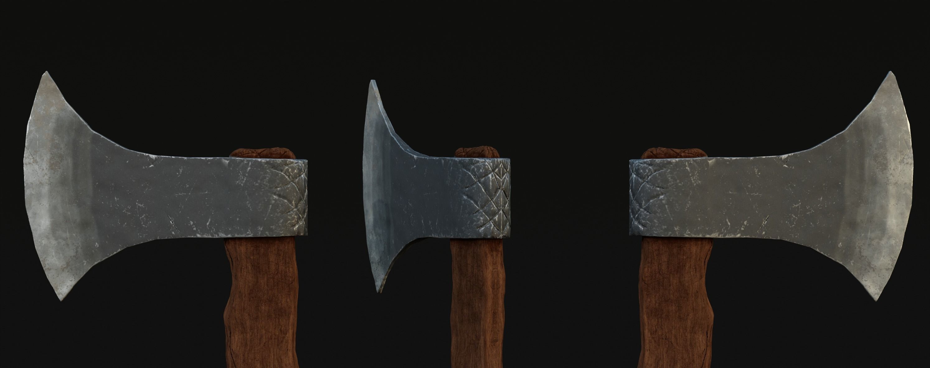 detailed realistic wooden ax 3D model | CGTrader