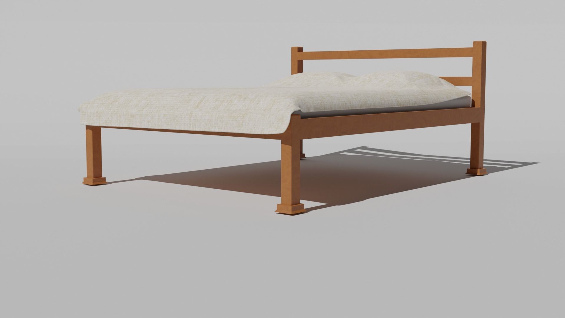 A normal high-poly bed model 3D model | CGTrader