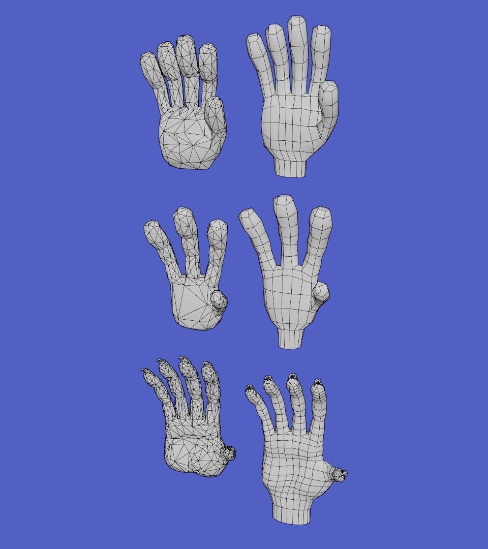 3D model Cartoon Hand VR / AR / low-poly | CGTrader