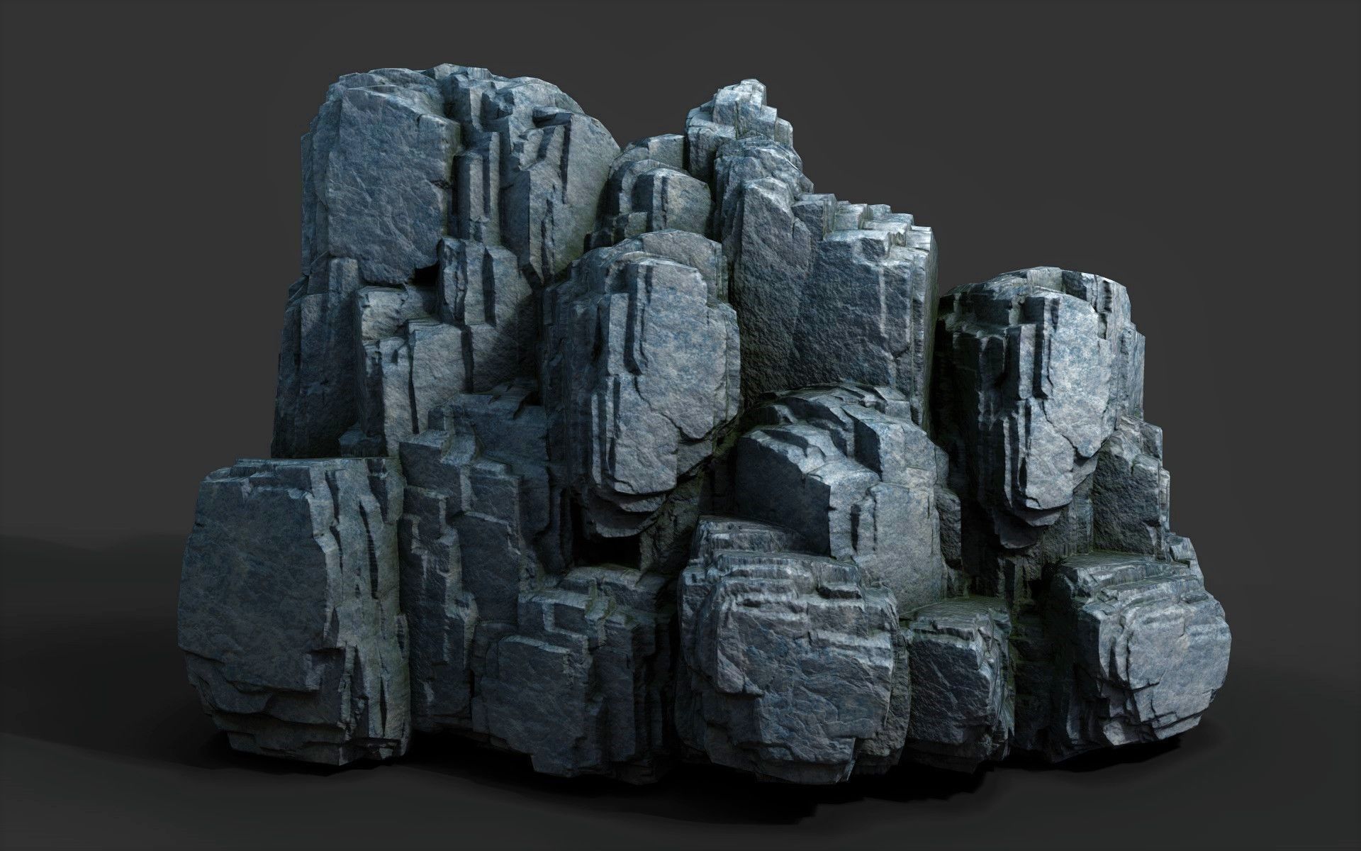 3D model Cliff rock formation VR / AR / low-poly | CGTrader