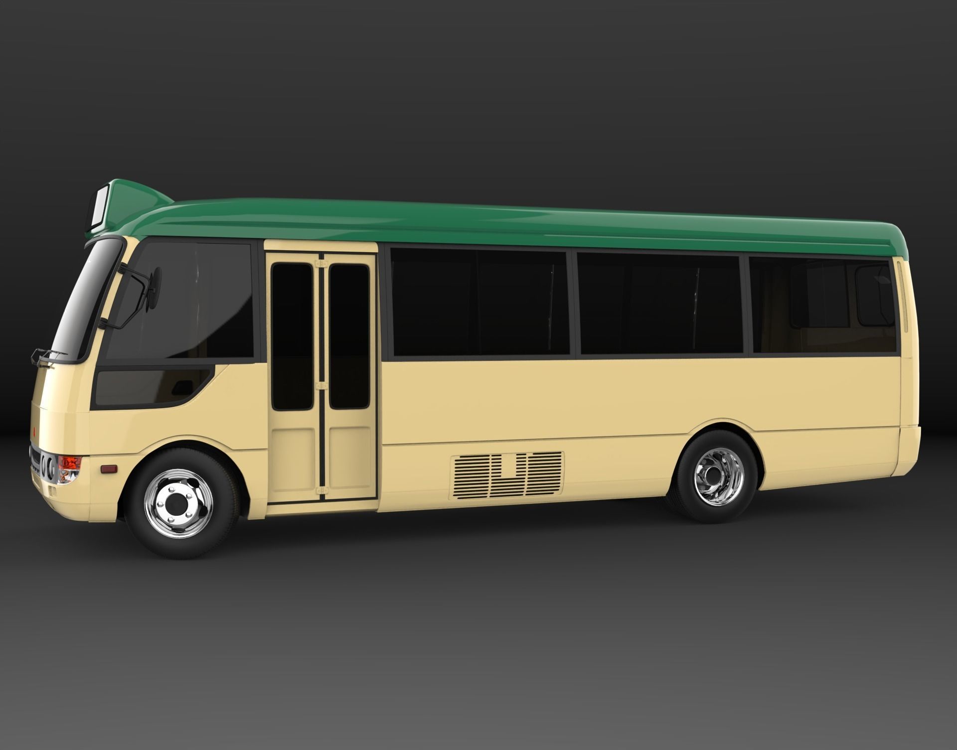 Mitsubishi Fuso Rosa Hong Kong Bus High Roof 3D model | CGTrader