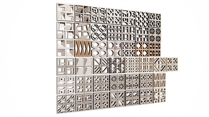 Brick Roster partitions wall 3d model 3D model | CGTrader