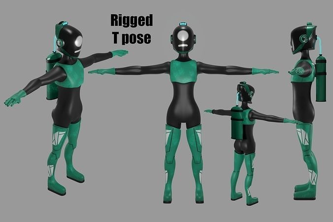 3D model Cyberpunk Robot VR / AR / low-poly | CGTrader