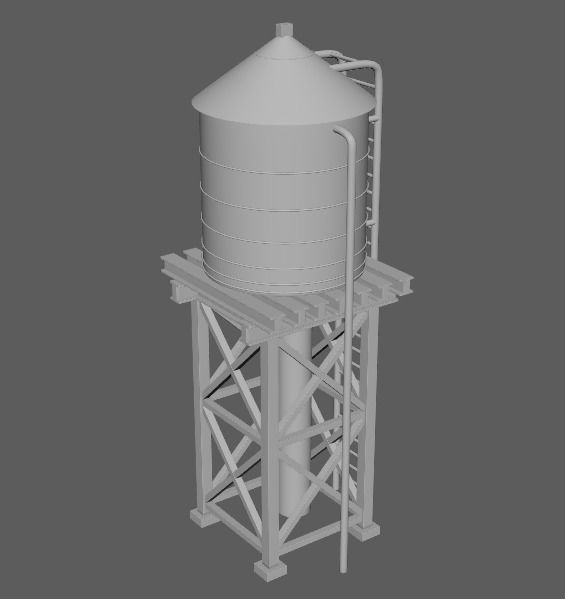 3D model reservoir 3d model PBR water tower VR / AR / low-poly | CGTrader