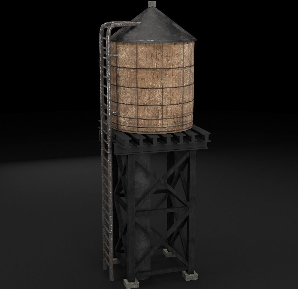 3D model reservoir 3d model PBR water tower VR / AR / low-poly | CGTrader