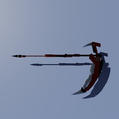 Sci-Fi Scythe Weapon PBR low-poly free VR / AR / low-poly 3D model ...