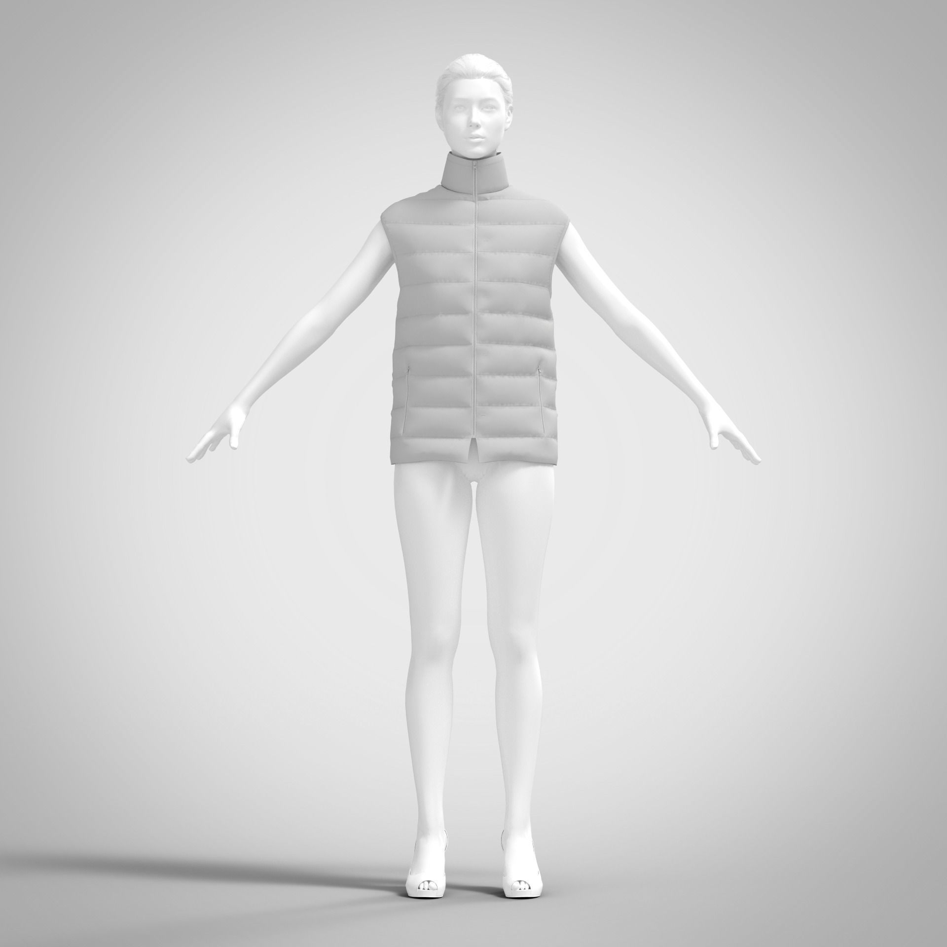 3D model Gilet vest women 3d model VR / AR / low-poly | CGTrader