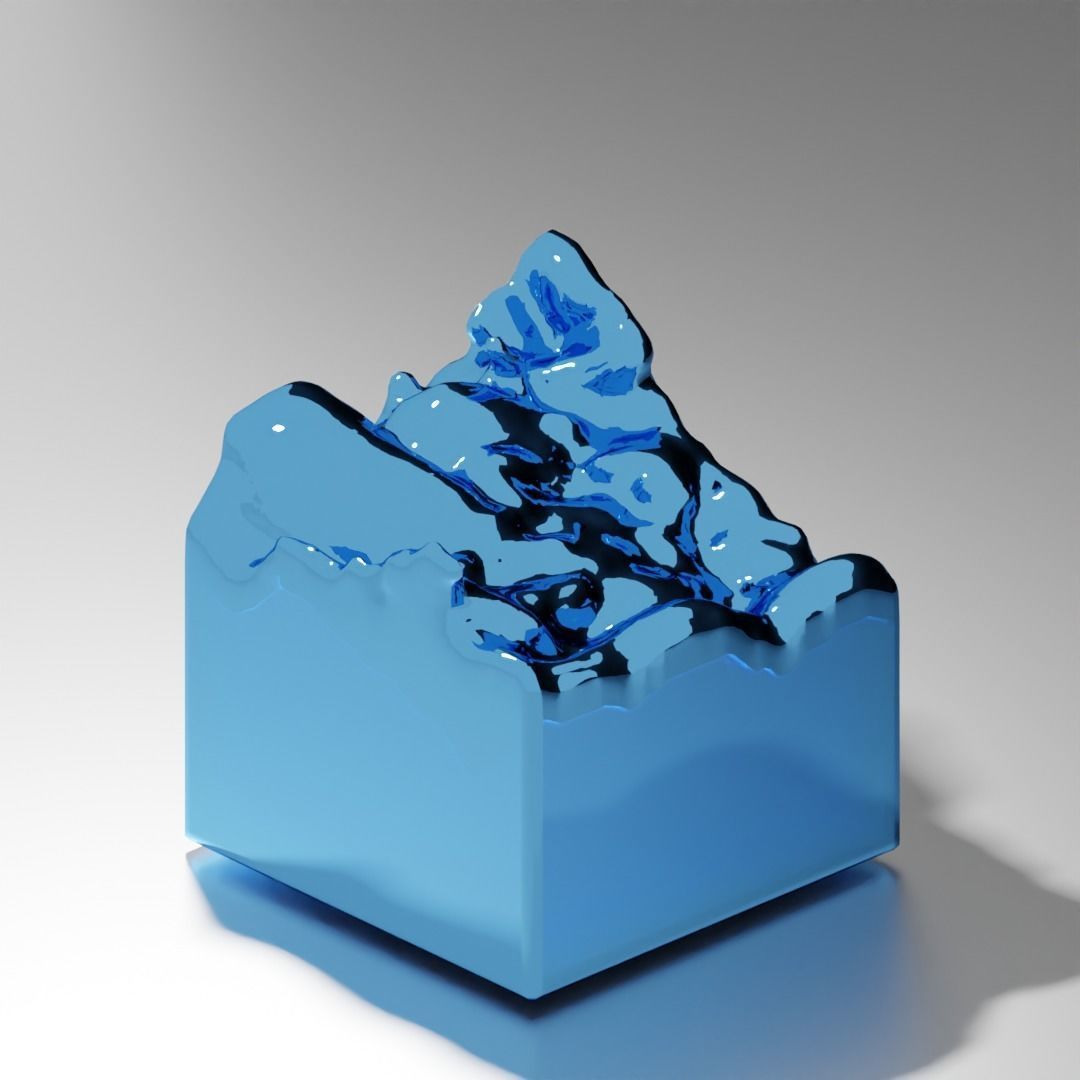 3D realistic water cube free VR / AR / low-poly 3D model animated ...