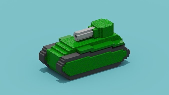 3D model Voxel Tank VR / AR / low-poly | CGTrader