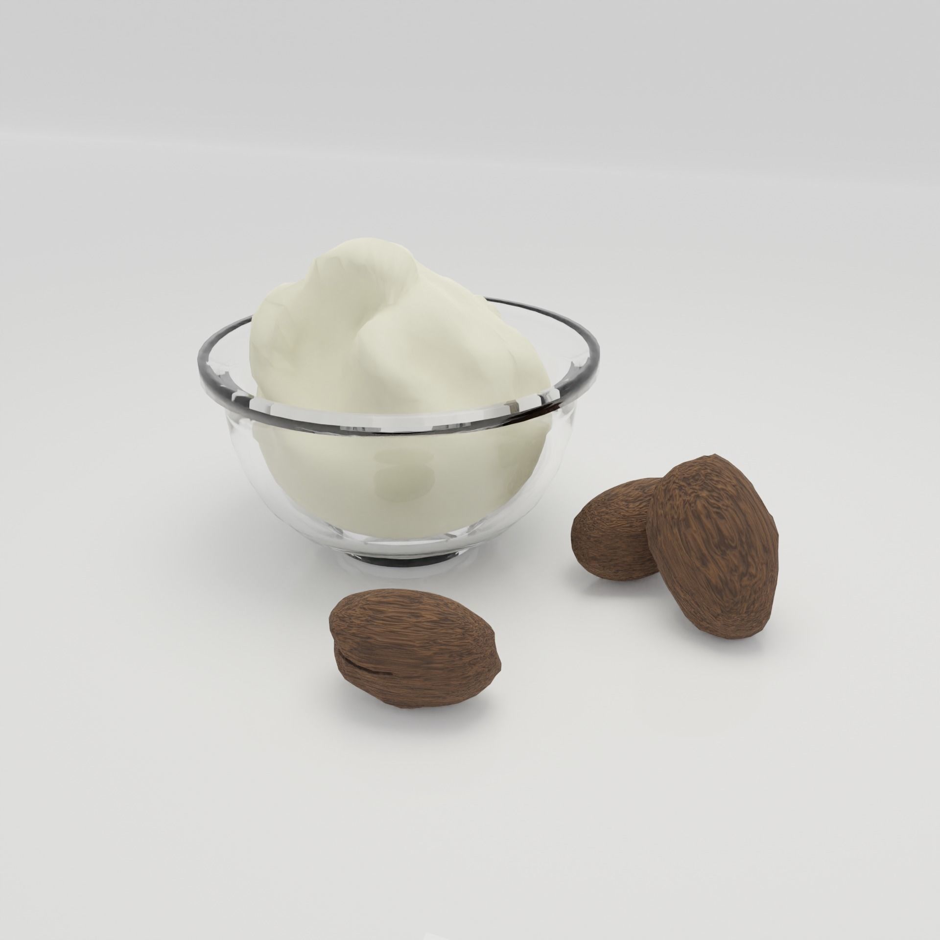 3D model Shea Butter - Glass Bowl Version VR / AR / low-poly | CGTrader