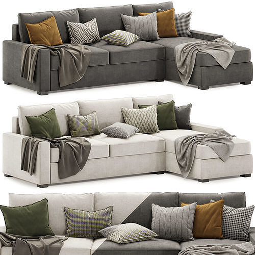 Maxwell sofa chaise sectional 3D model | CGTrader
