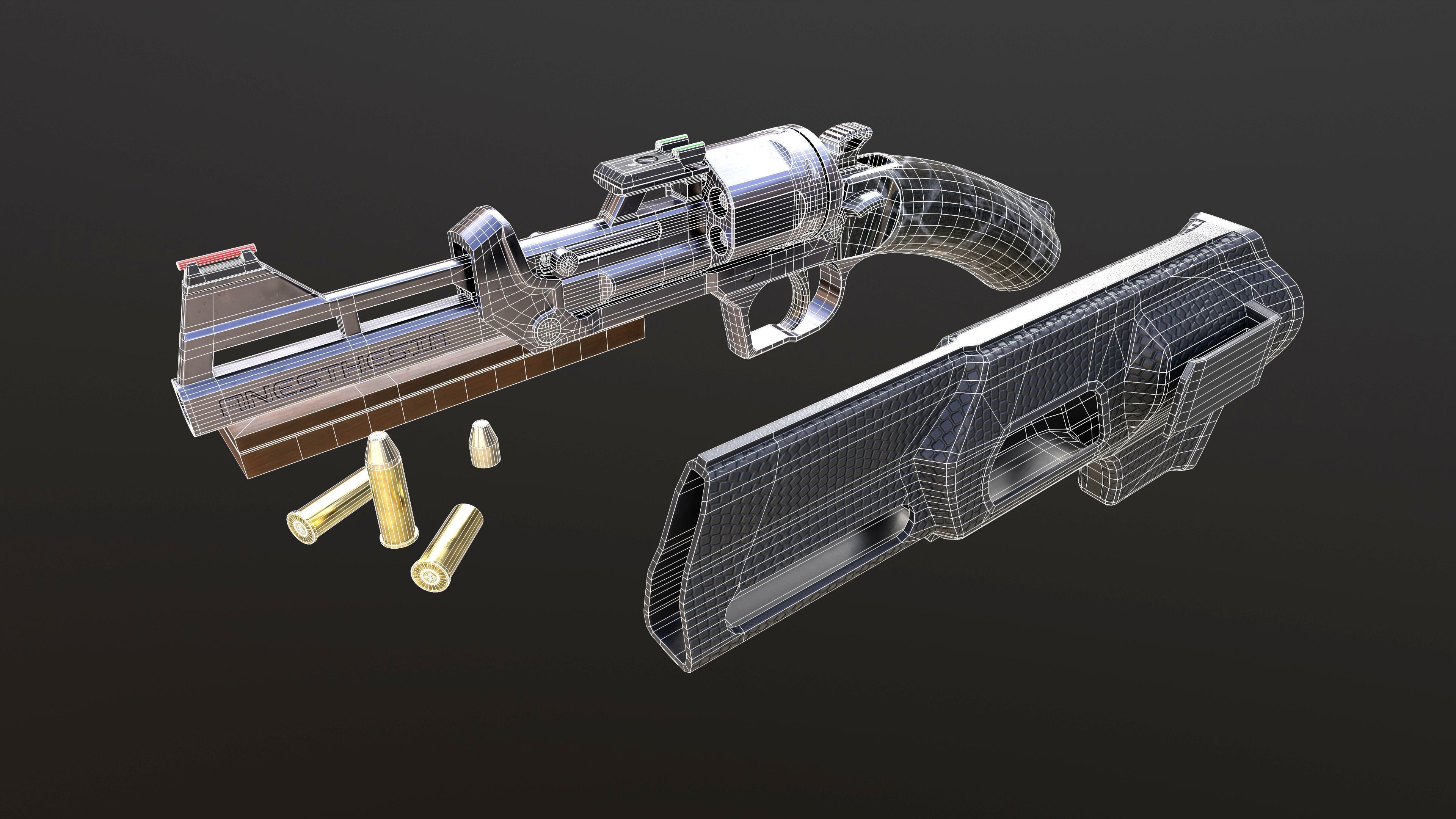 3D model Concept Design Revolver Anesthesia Stainless with Additions VR ...