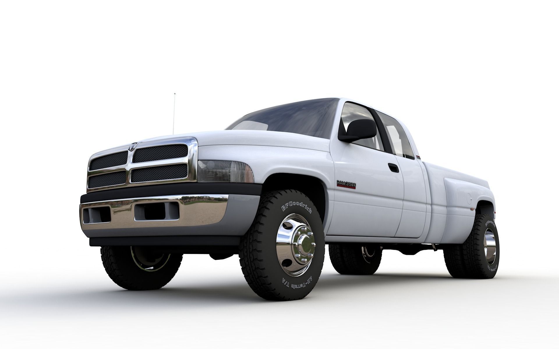 DODGE RAM 3500 DUALLY 2001 3D model | CGTrader