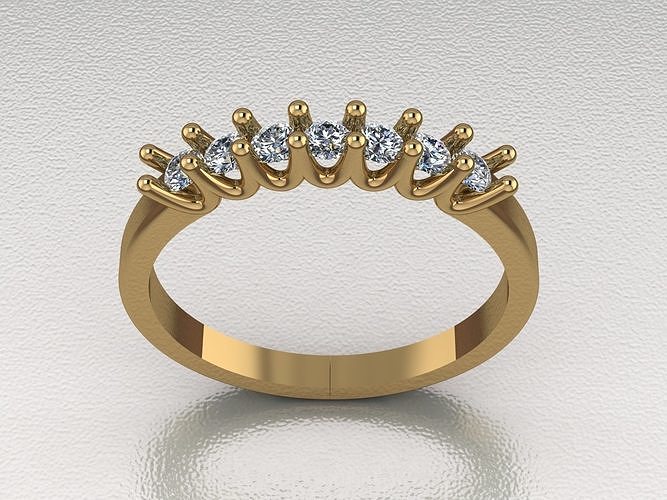 Diamond Ring 196 3D model 3D printable | CGTrader