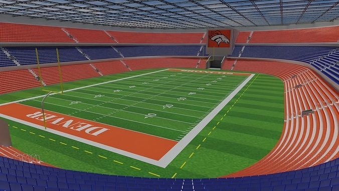3D model Denver Broncos - American Football Stadium VR / AR / low-poly ...