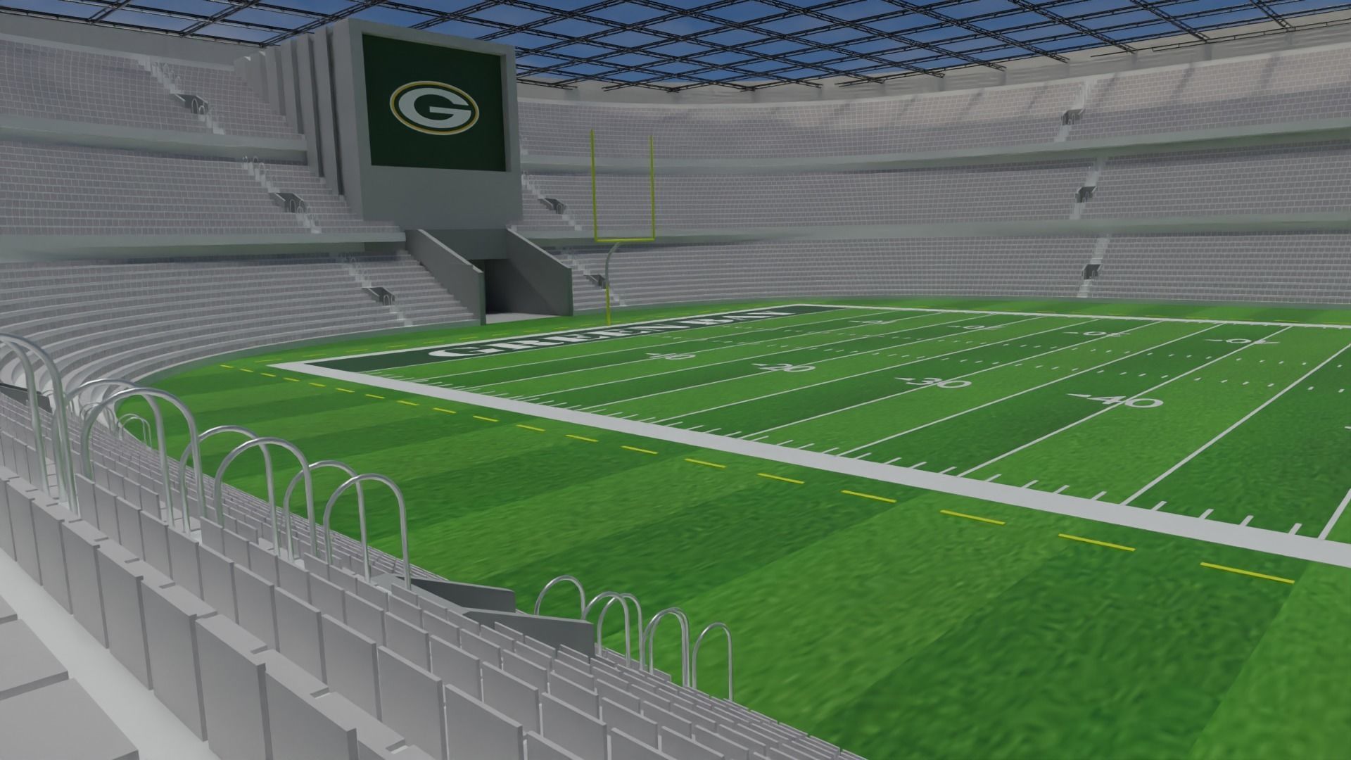 3D model Green Bay Packers - American Football Stadium VR / AR / low ...