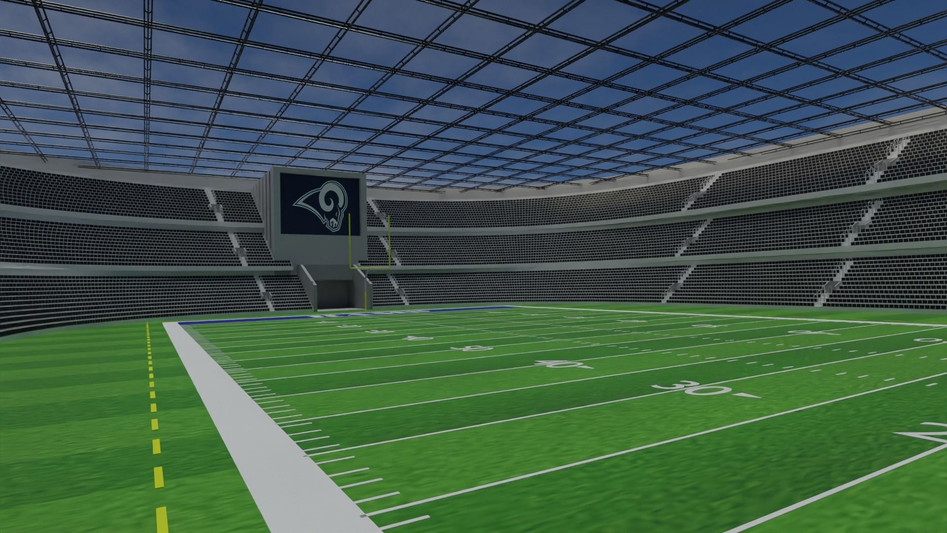 3D model Los Angeles Rams - American Football Stadium VR / AR / low ...