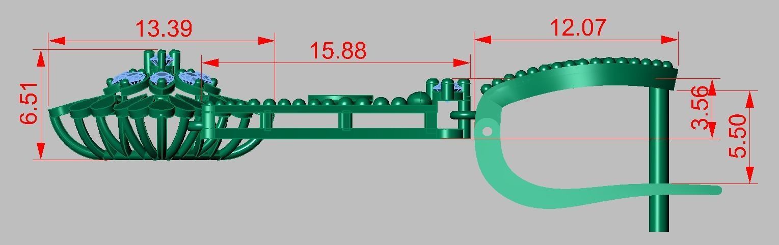 Earring 3D model 3D printable model 0091-7 3D model 3D printable | CGTrader
