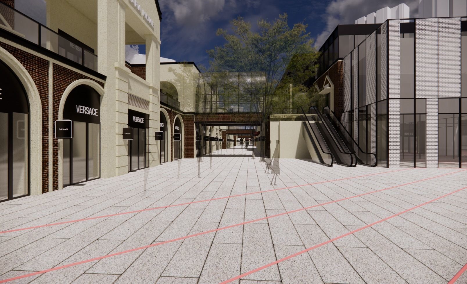 BOLCK- American-style commercial street 3D model | CGTrader