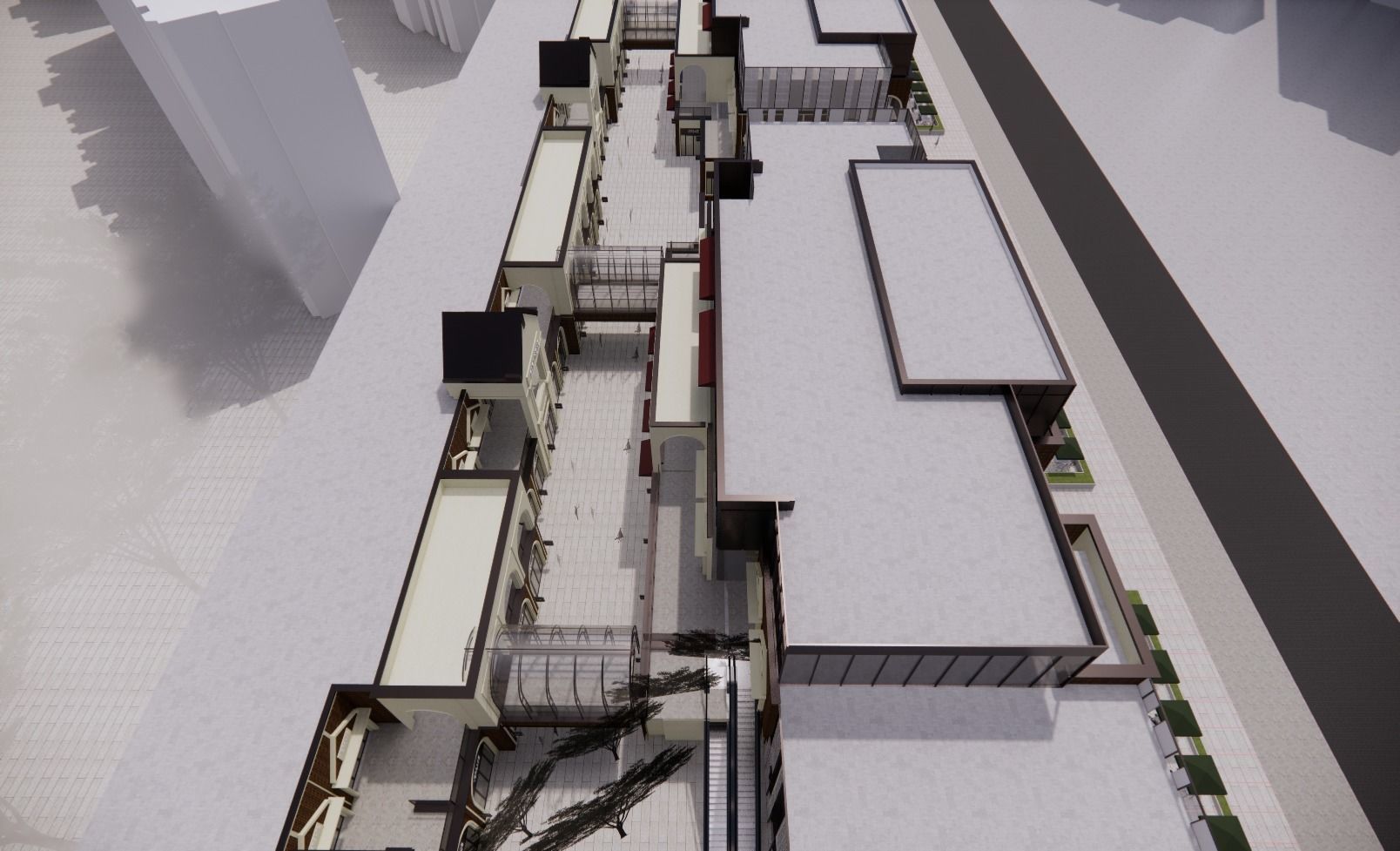 BOLCK- American-style commercial street 3D model | CGTrader