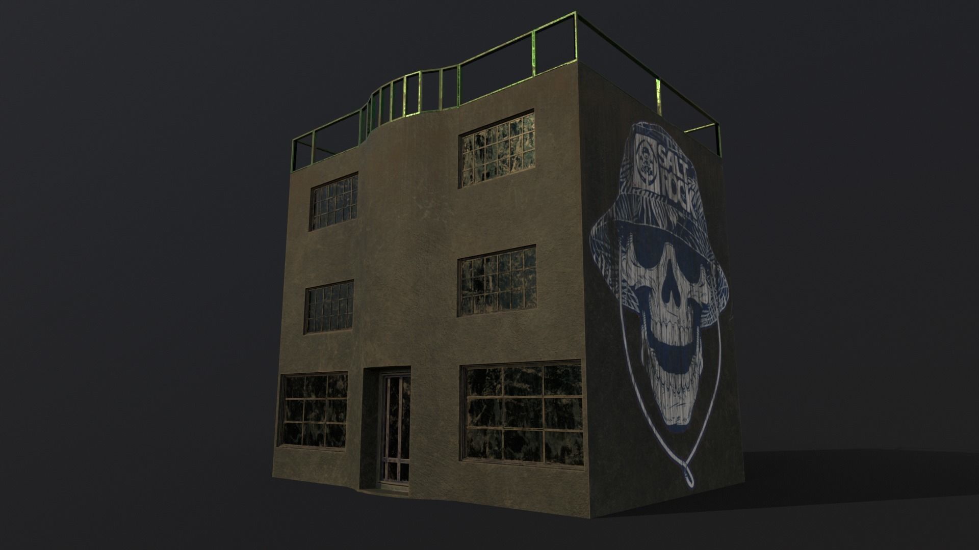 3D model 42 Painted Buildings - Unity and UE package VR / AR / low-poly ...