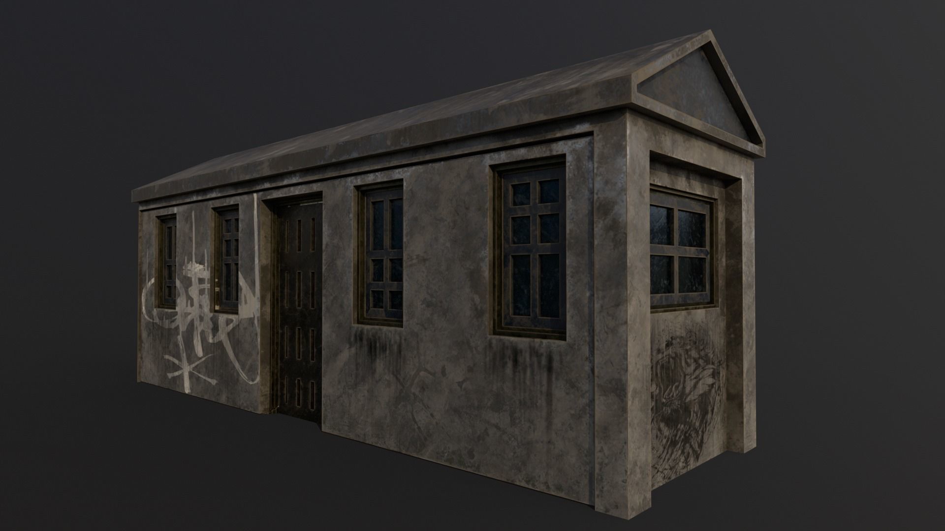 3D model 42 Painted Buildings - Unity and UE package VR / AR / low-poly | CGTrader