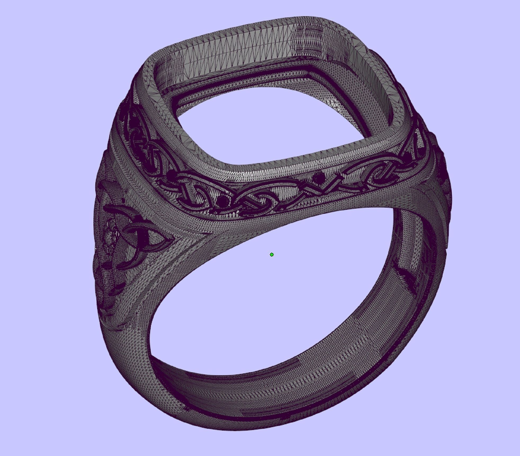 male signet ring celtic pattern 3D model 3D printable | CGTrader