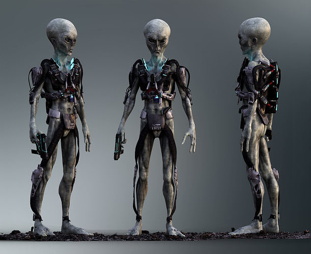 3D model Sci Fi Alien VR / AR / low-poly rigged | CGTrader