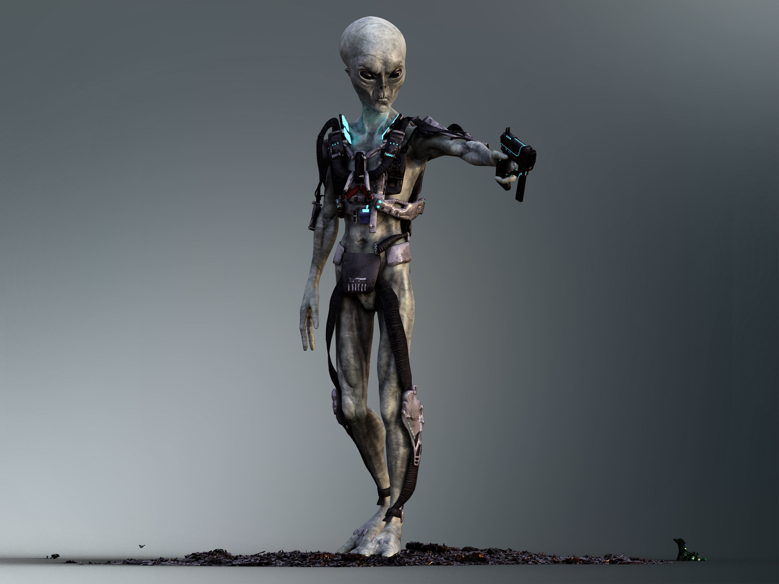 3D model Sci Fi Alien VR / AR / low-poly rigged | CGTrader