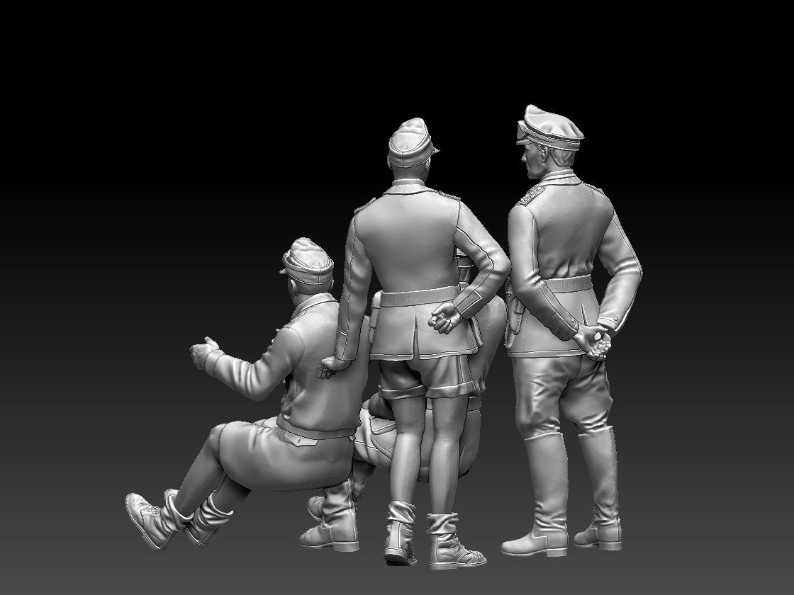 horch 901and general Rommel 3D model 3D printable | CGTrader