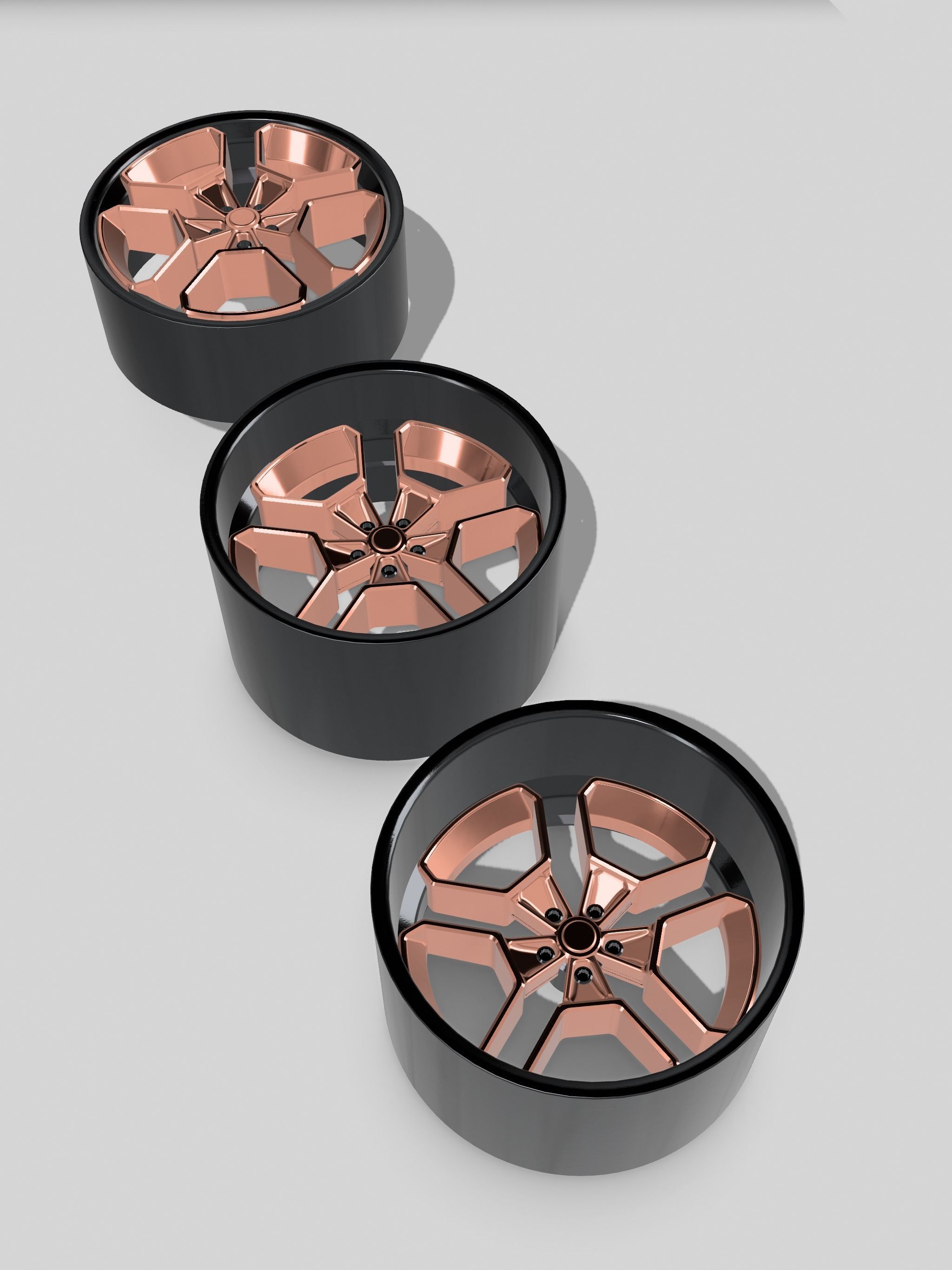 20inch HURACAN Concave Wheels 3 offsets w Tires 3D model 3D printable ...