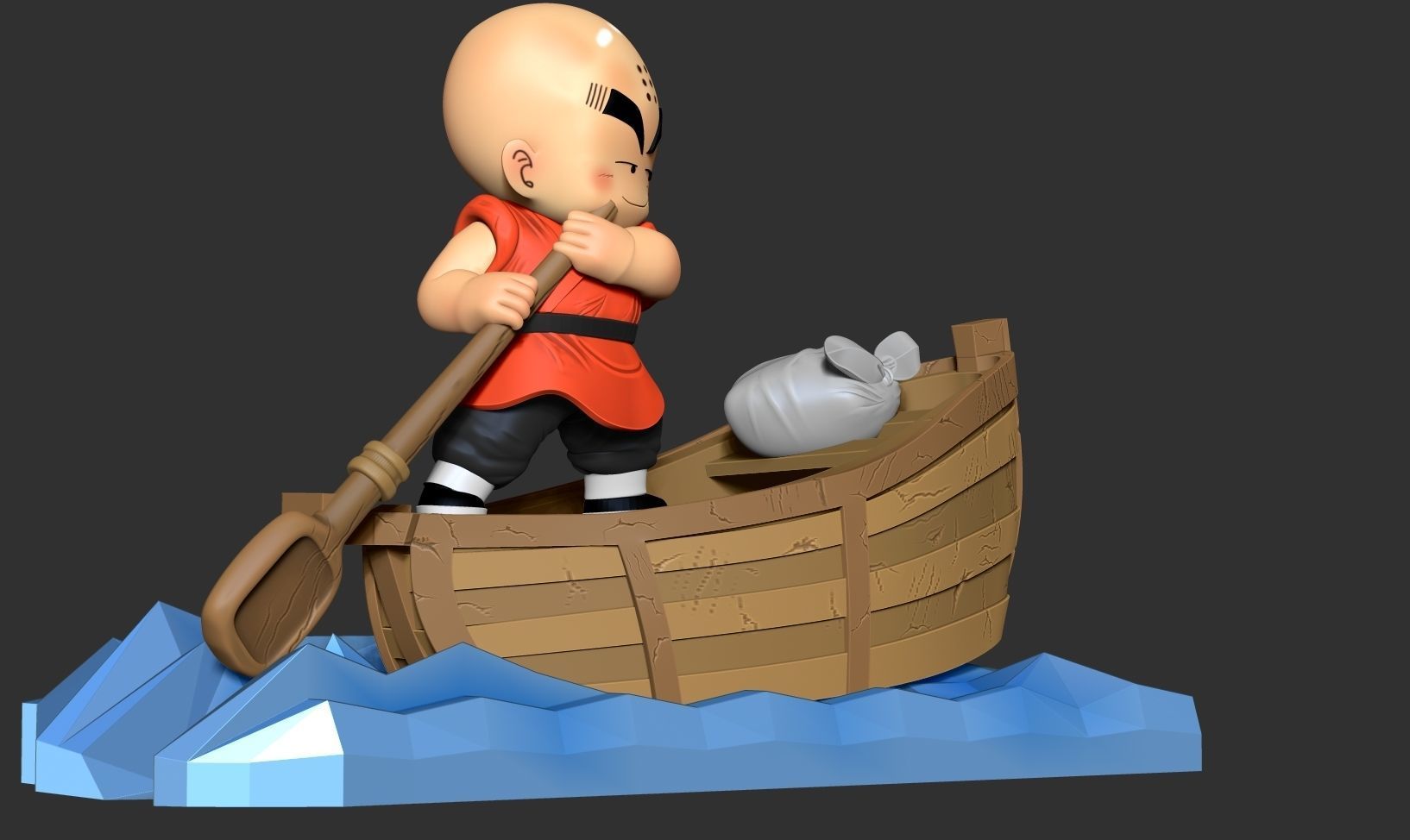 Kid Krillin 3D model 3D printable | CGTrader