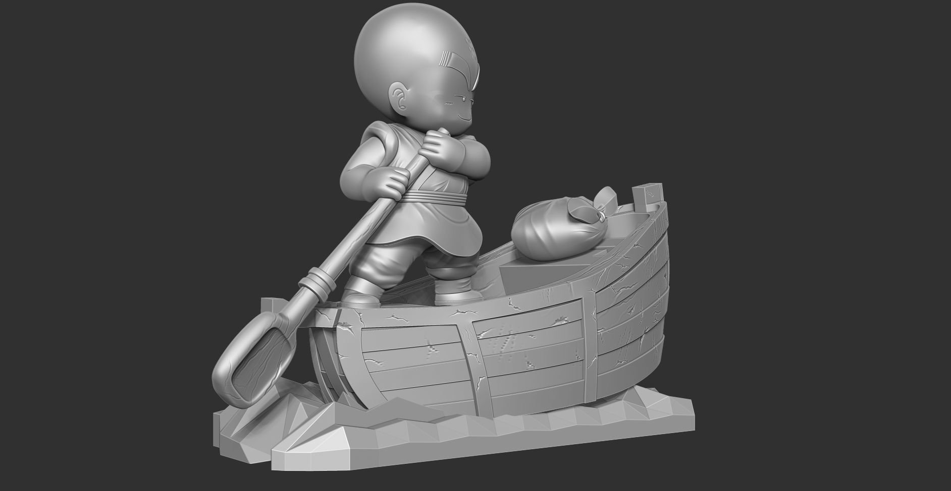 Kid Krillin 3D model 3D printable | CGTrader