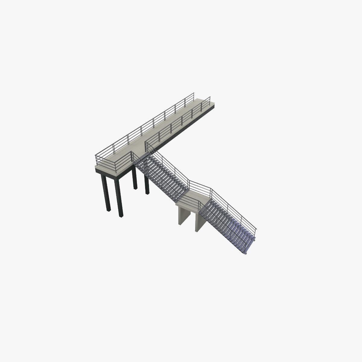 Railway Footbridge 3D model | CGTrader