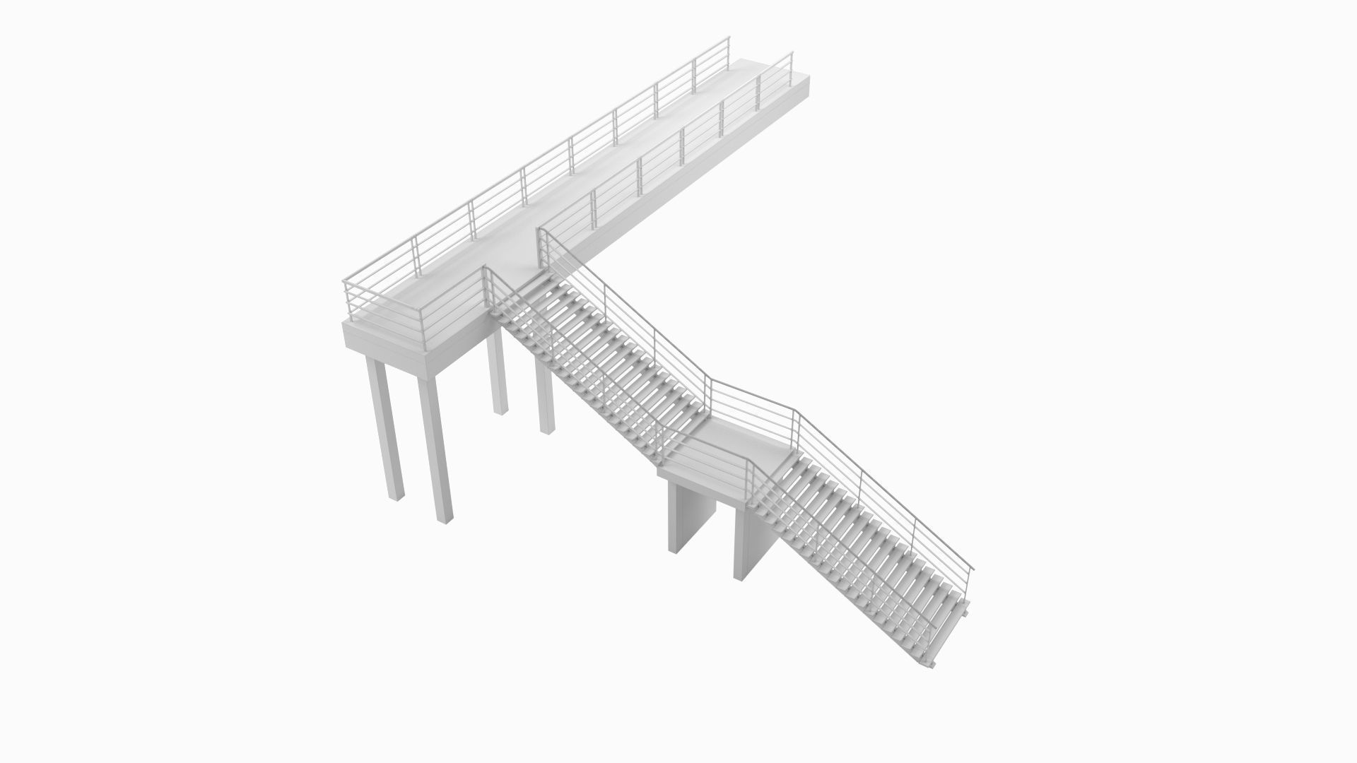 Railway Footbridge 3D model | CGTrader