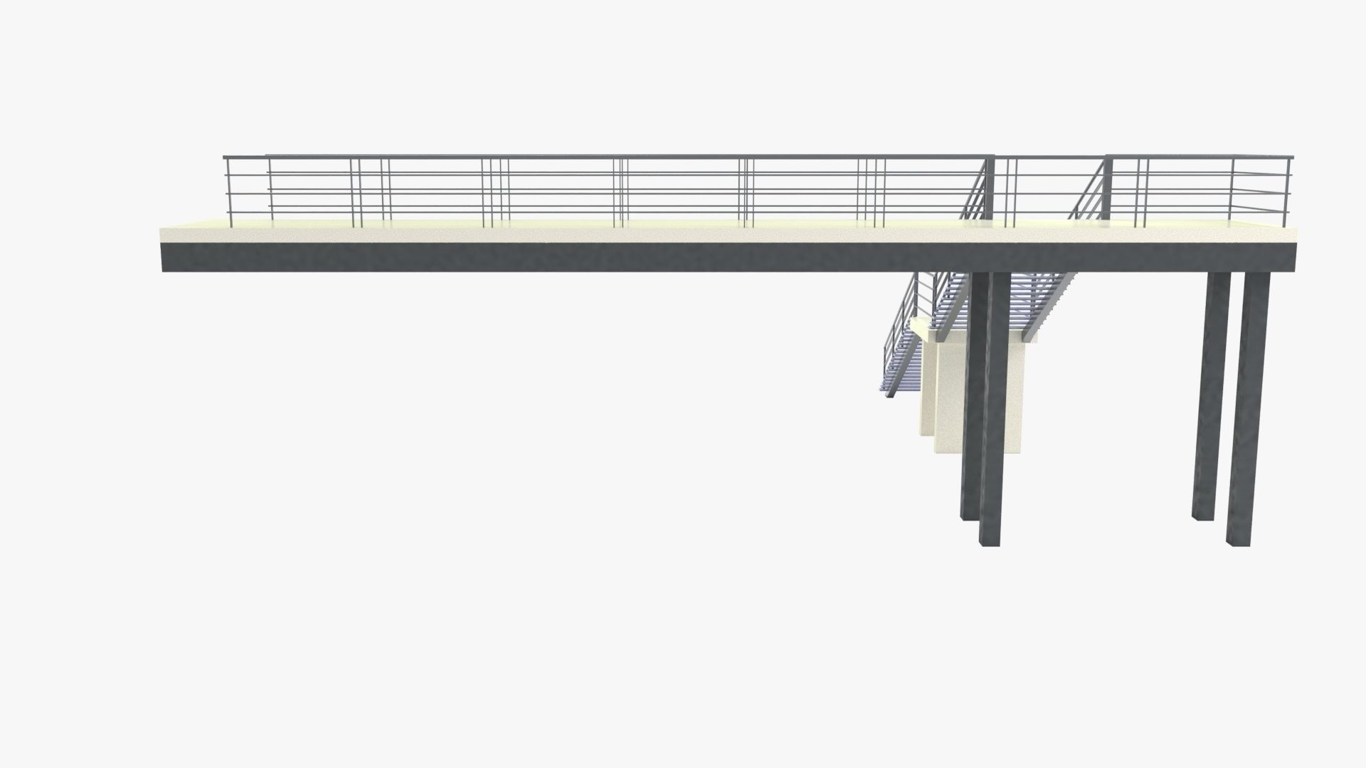 Railway Footbridge 3D model | CGTrader