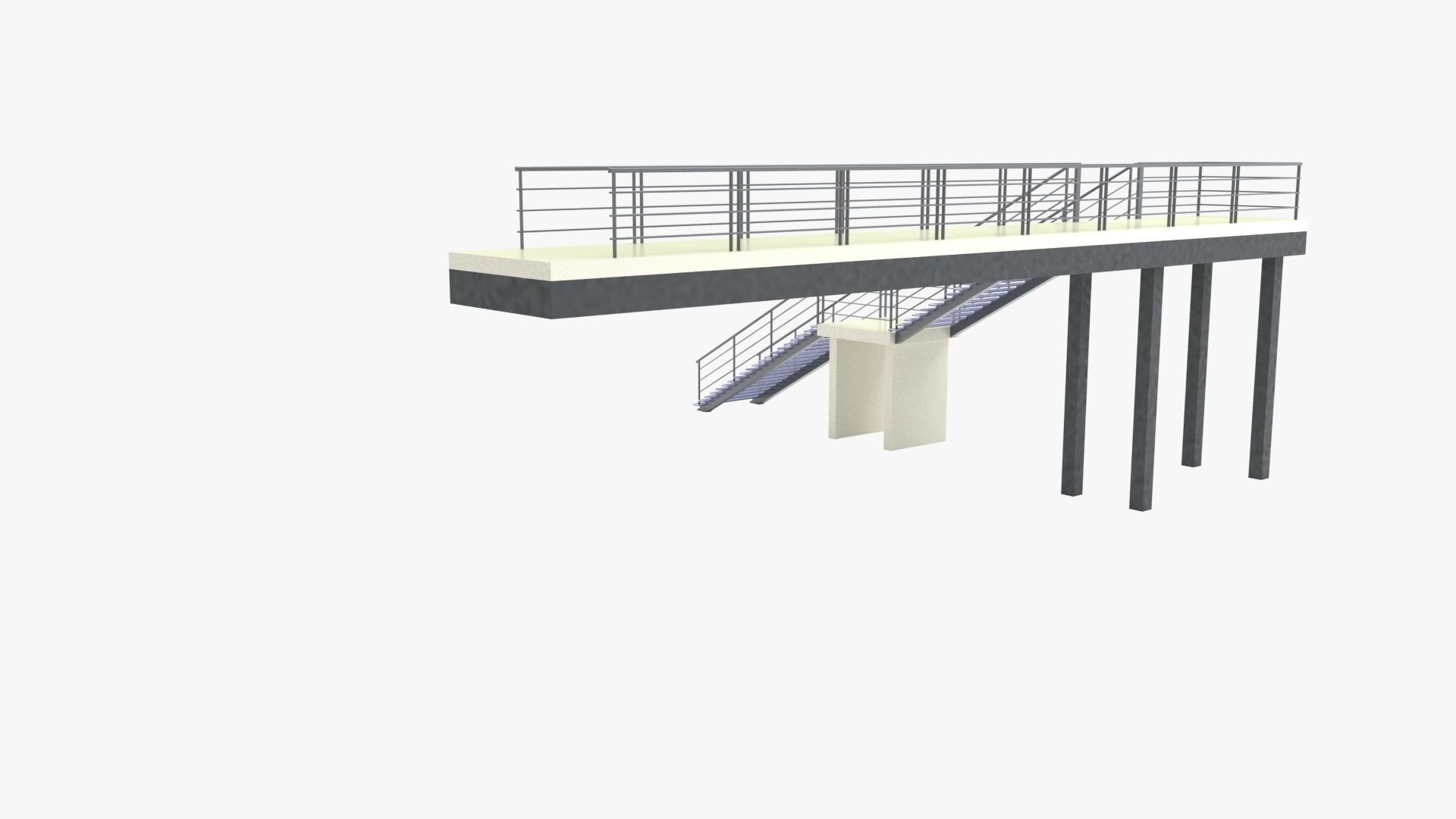 Railway Footbridge 3D model | CGTrader