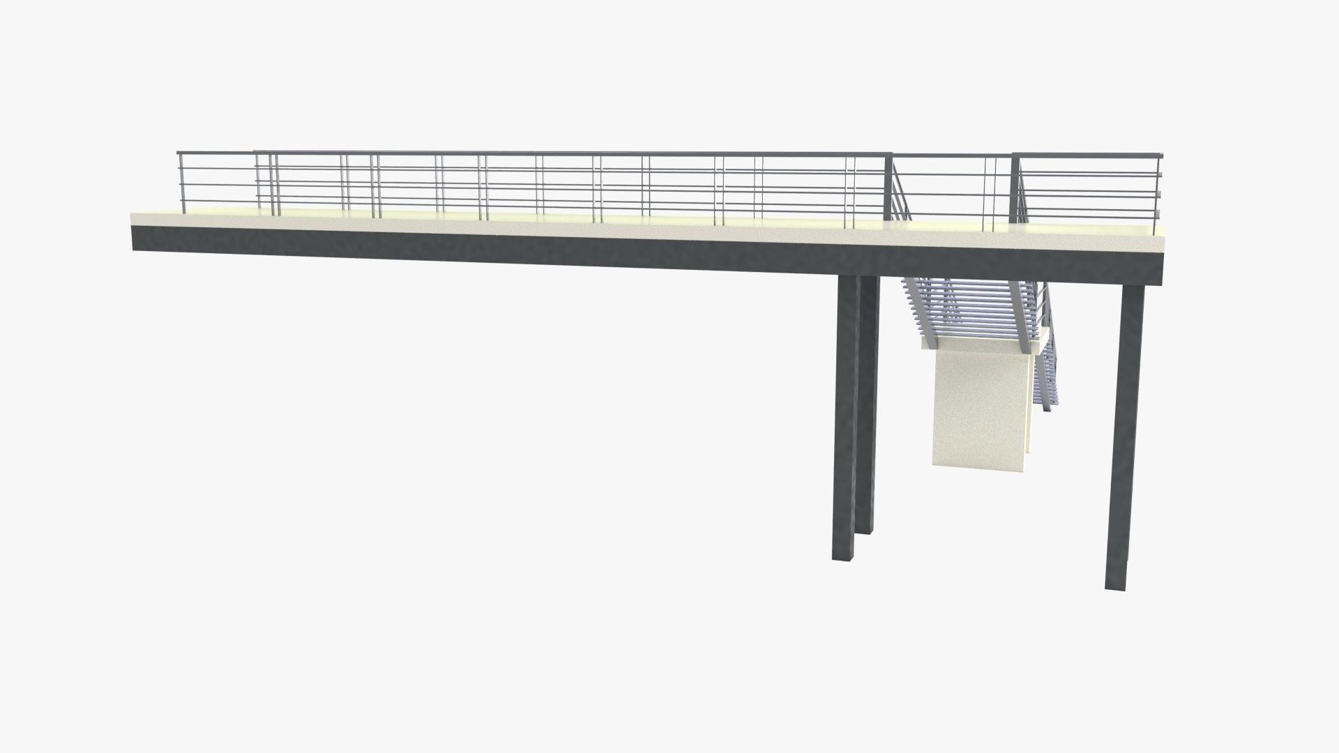 Railway Footbridge 3D model | CGTrader