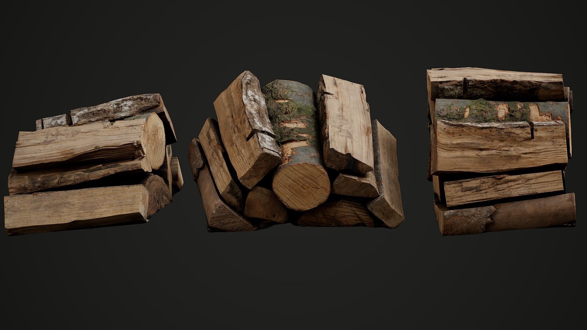 Pack of realistic hi-quality scanned wood props 3D model | CGTrader