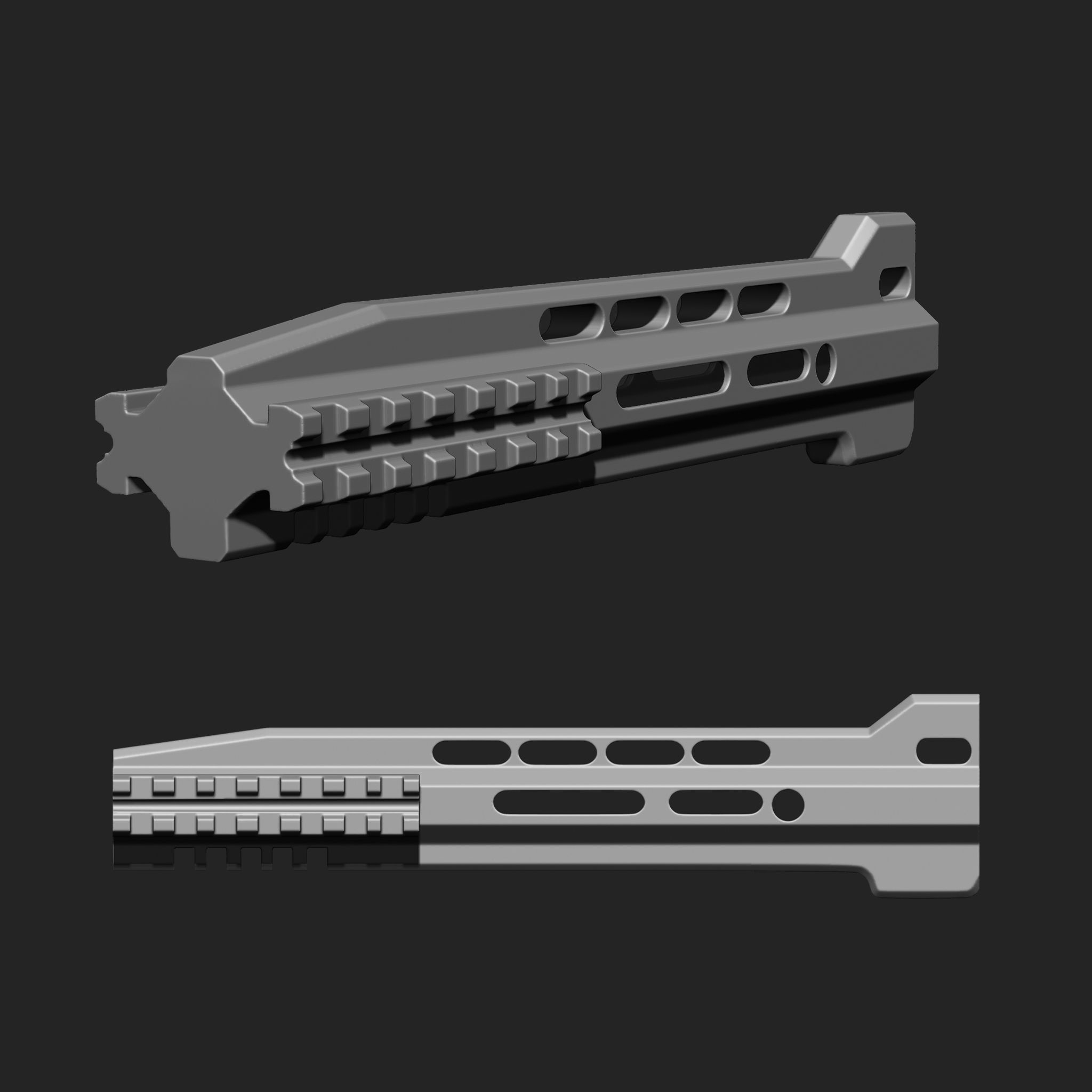 GUN PARTS MEGA PACK 4 IN ONE 91 BRUSHES 3D model | CGTrader
