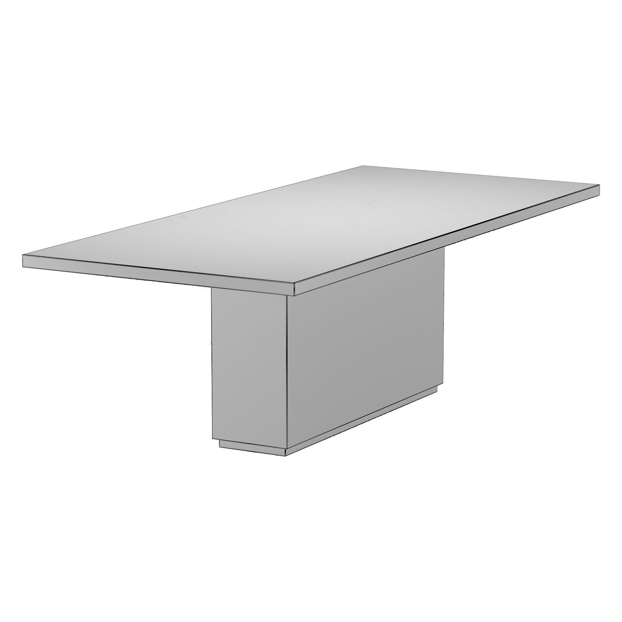 ITALIAN TRAVERTINE PLINTH RECTANGULAR DINING TABLE 3D model | CGTrader