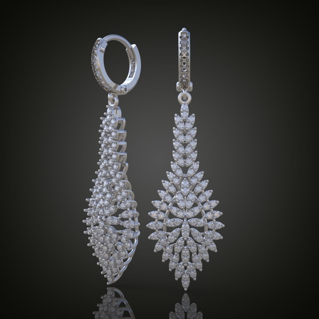 Earring 3D model 3D printable model 0104-10ol free 3D model 3D ...