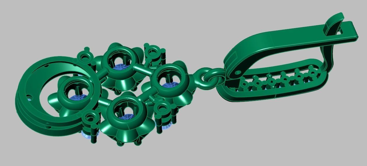 Earring 3D model 3D printable model 0106-11 free 3D model 3D printable | CGTrader