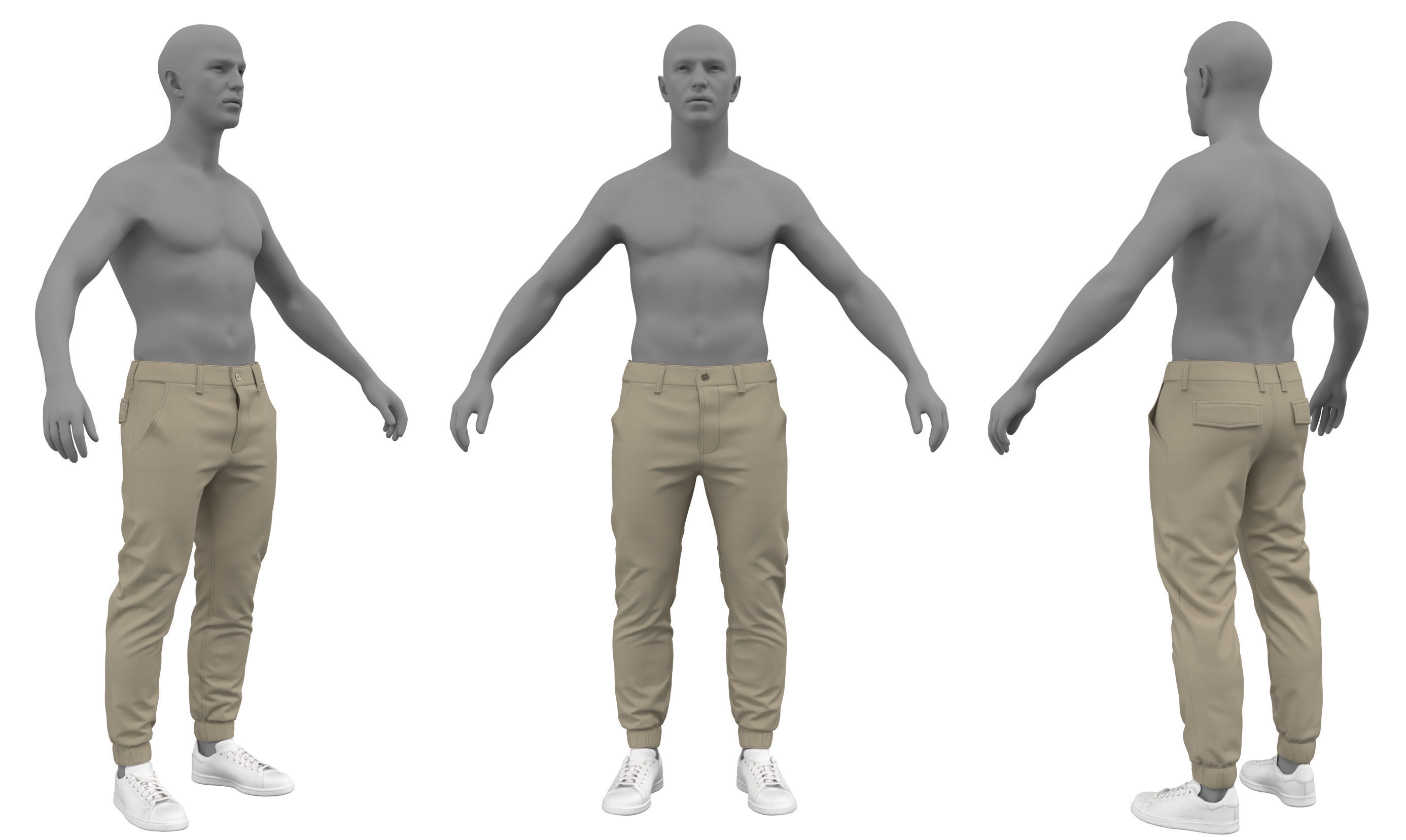 Mens Joggers Pants - Marvelous Designer 3D model | CGTrader