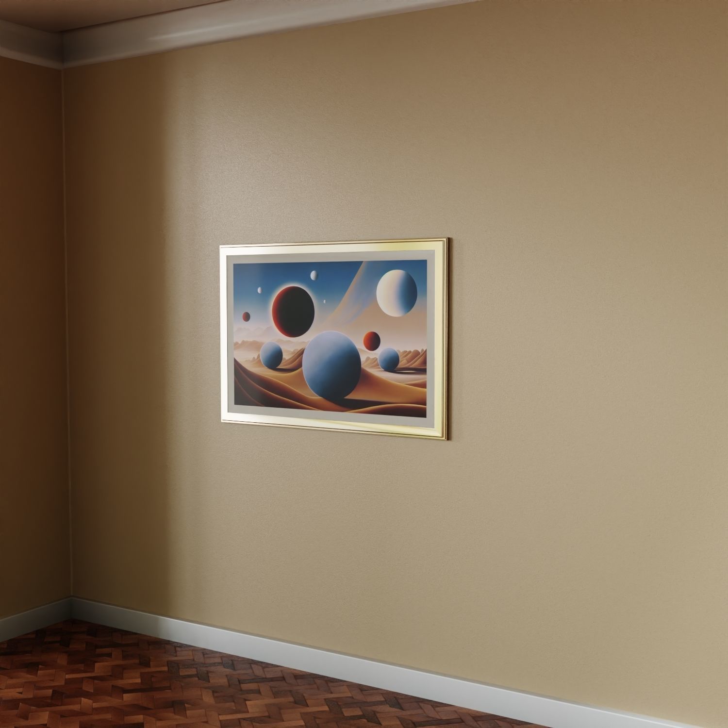 Framed Artwork Surrealist Landscape 3 3D model | CGTrader