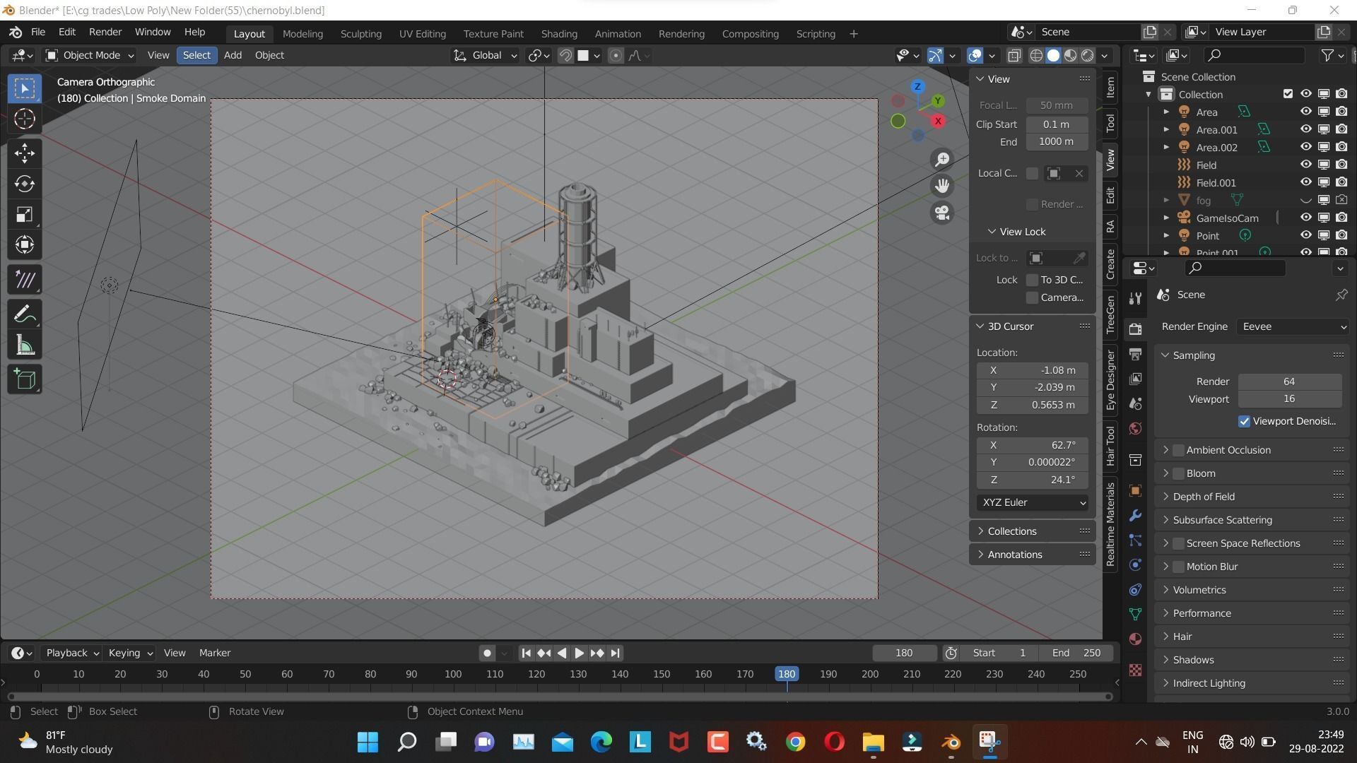3D model chernobyl 3D Model Render in blender VR / AR / low-poly | CGTrader