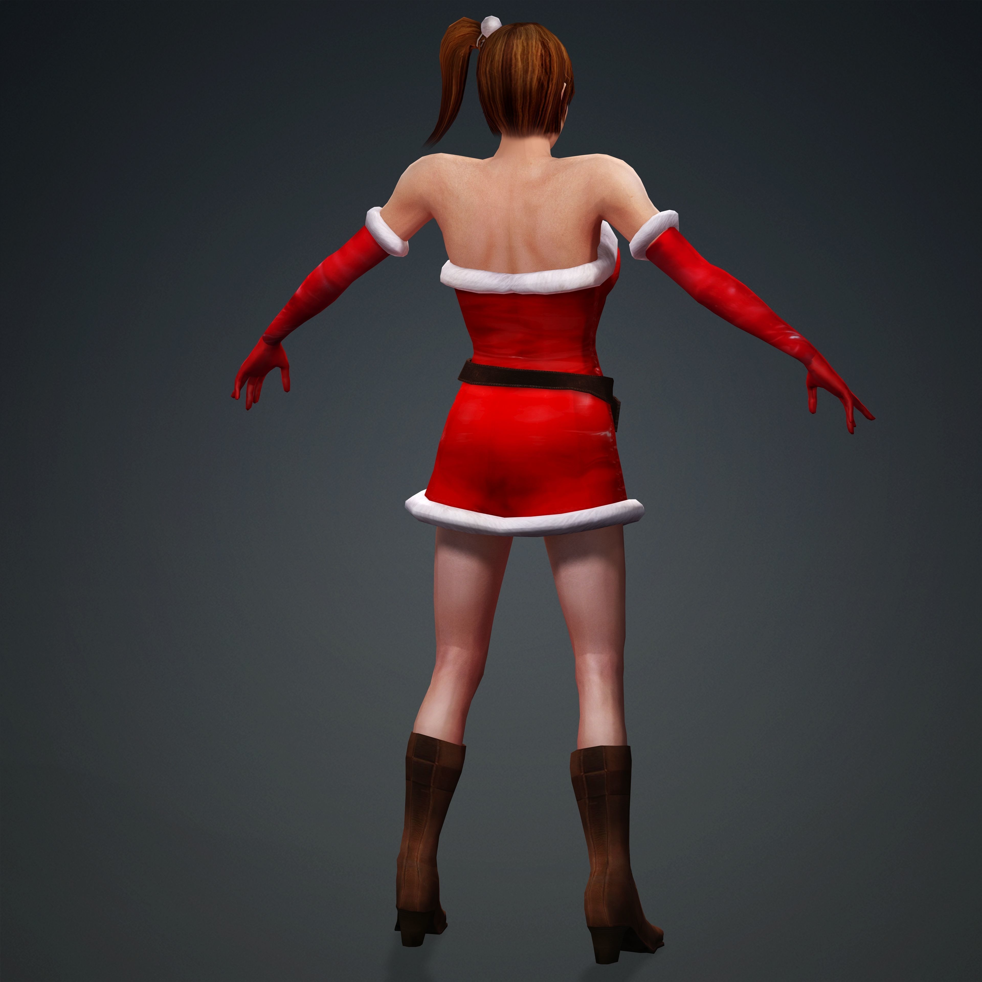 Santa Female free VR / AR / low-poly 3D model animated rigged | CGTrader